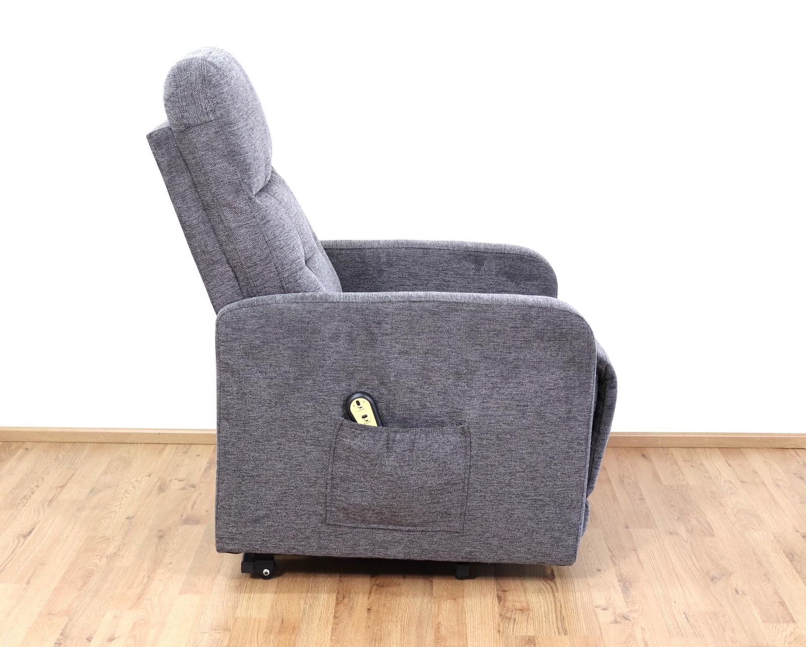 Elektrické relaxační křeslo pro seniory se zvedacím mechanismem - tmavě šedé | MAXI ORION